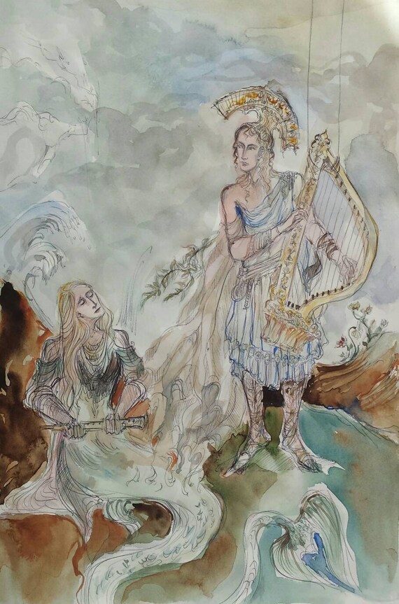 Orpheus Teaching The Sirens The Song of the Golden Flute