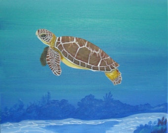 Sea turtle art | Etsy