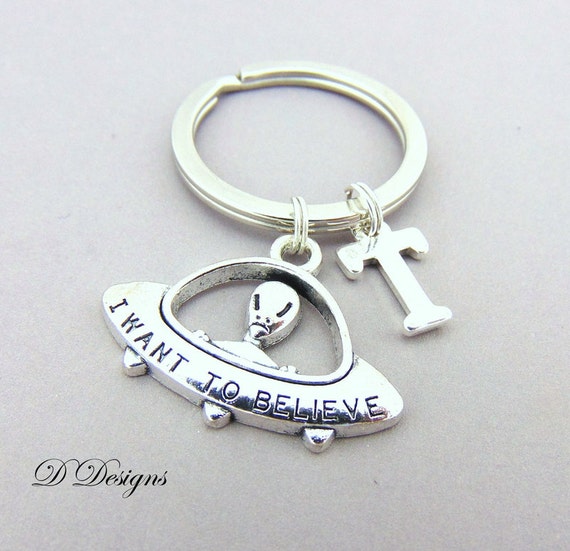 Alien KeyRing UFO KeyChain Martian Key ring Alien Key