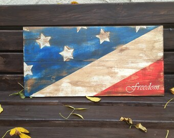 Distressed us flag | Etsy