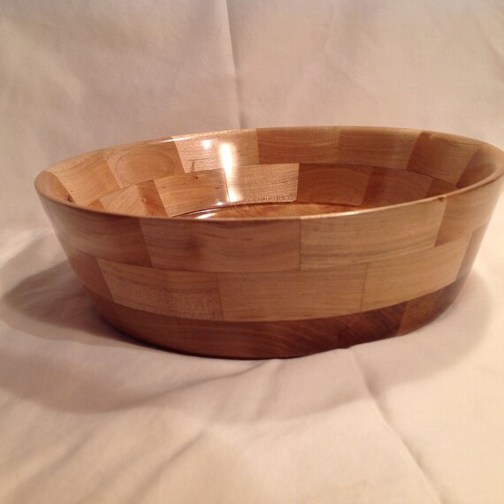 Segmented wooden bowl by Greatbaywoodworking on Etsy