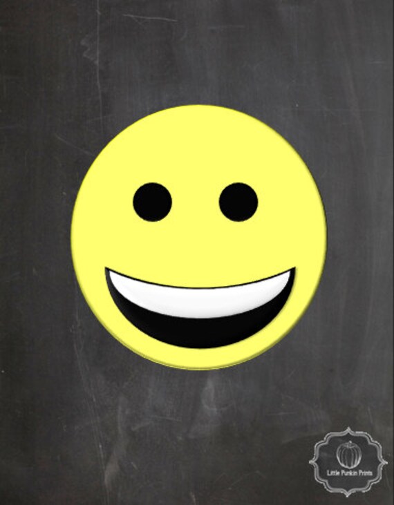 Items similar to Emoji | Smiley Face | Happy Emoji Art | Emoji Office ...