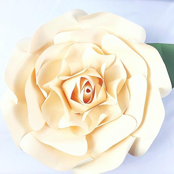Giant Paper Rose Pattern and Tutorial Printable Paper Rose