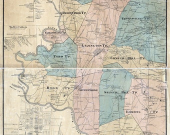 1858 Map of Dutchess County NY from actual by GenealogicalSurveyor