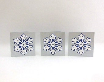 Snowflake note cards | Etsy