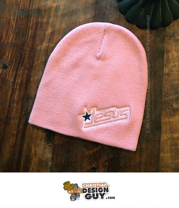Christian Ladies Jesus Beanie Knit Cap Womens 8 inch hat great