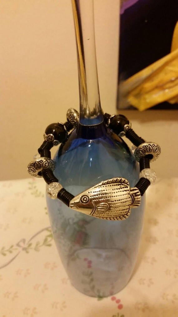 Items similar to Go Fish, handmade stretch bracelet on Etsy