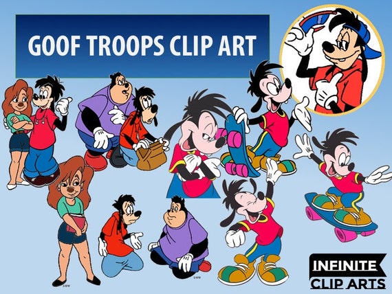 19 Goof Troops Disney Clip Art Printable Digital Clipart Graphic Instant Download Scrapbook