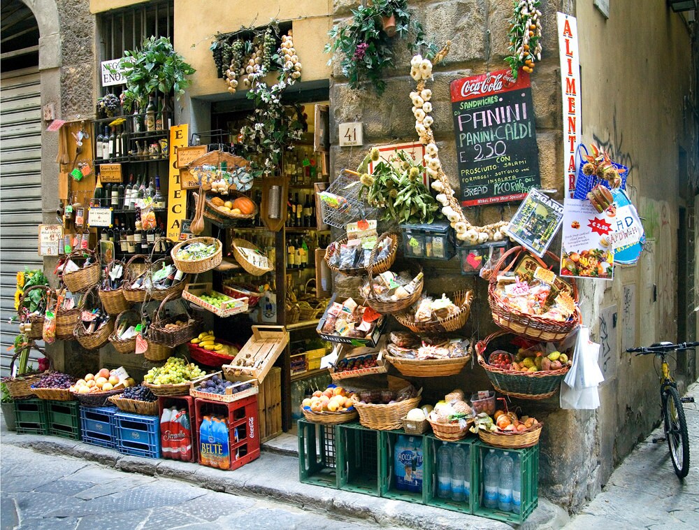 Food Market Florence Italy Italian Market Market Print