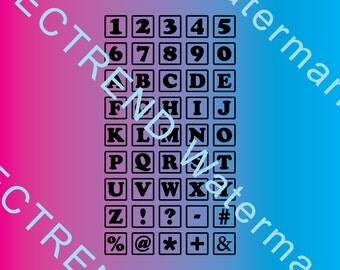 Block letters svg | Etsy