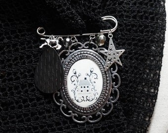 Unique silver scarf pin related items | Etsy