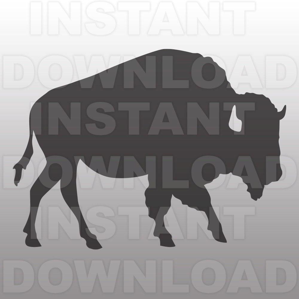 Buffalo SVG File Bison SVG File Western SVG Vector Clip