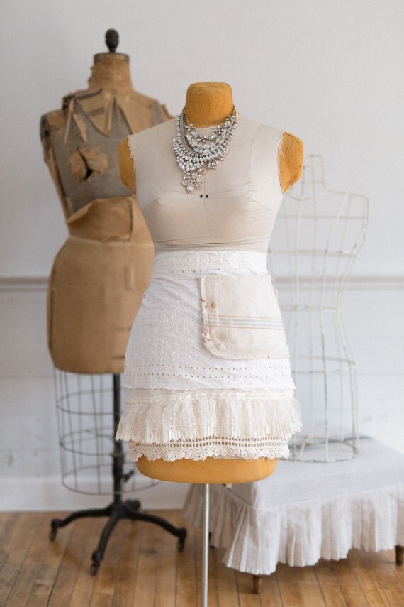 Items similar to Gypsy Soul Boho Big Pocket Apron Size Medium 8 - 12 on ...