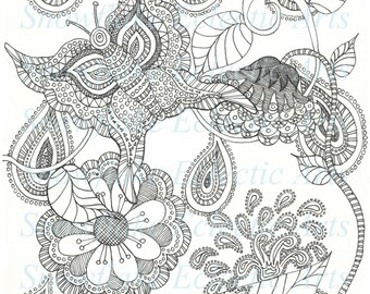 DIY COLORING Page Instant PDF Digital Download Printable