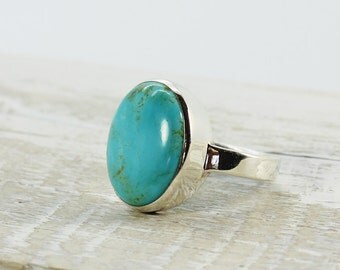 Blue turquoise ring | Etsy