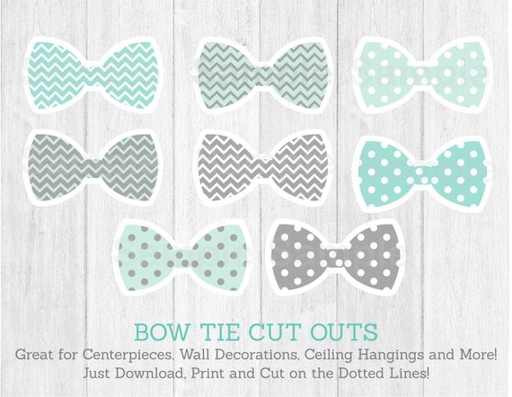 Printable Baby Shower Bow Ties