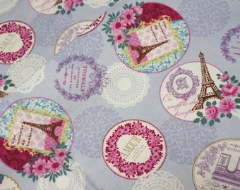 Paris theme fabric | Etsy
