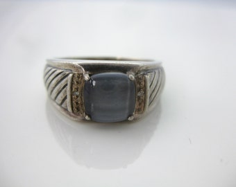 Diamond chip ring | Etsy