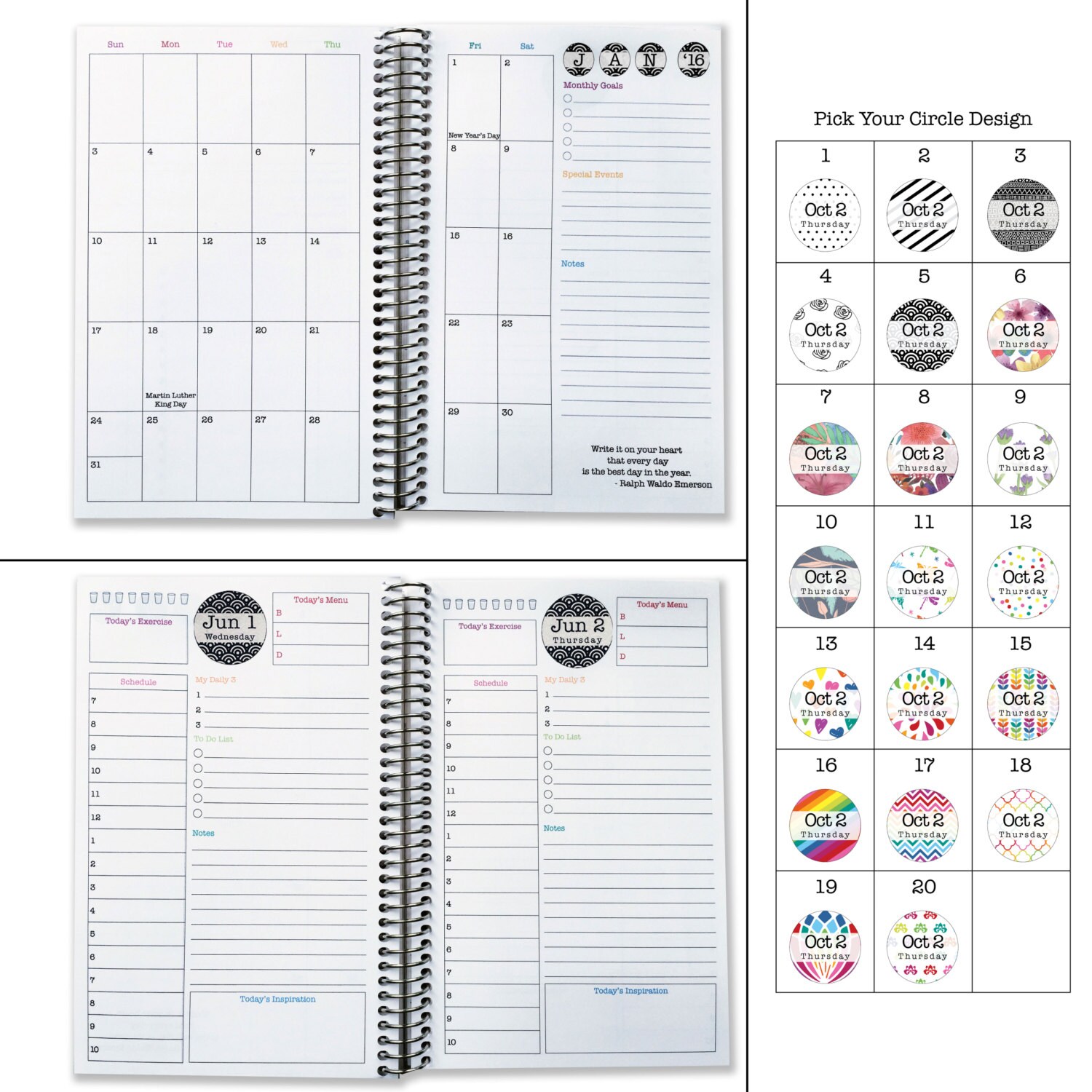 Custom Day Planner Organizer 2017 2018 Planner By Mod86designery custom-day-planner-organizer-2017-2018-planner-by-mod86designery