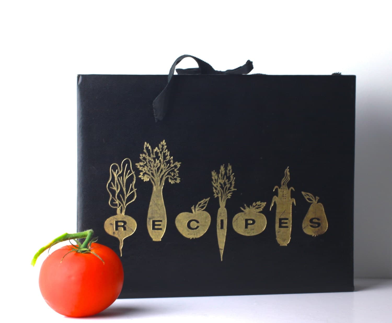 mid century recipe file accordion folder for RECIPES vintage recipe ...