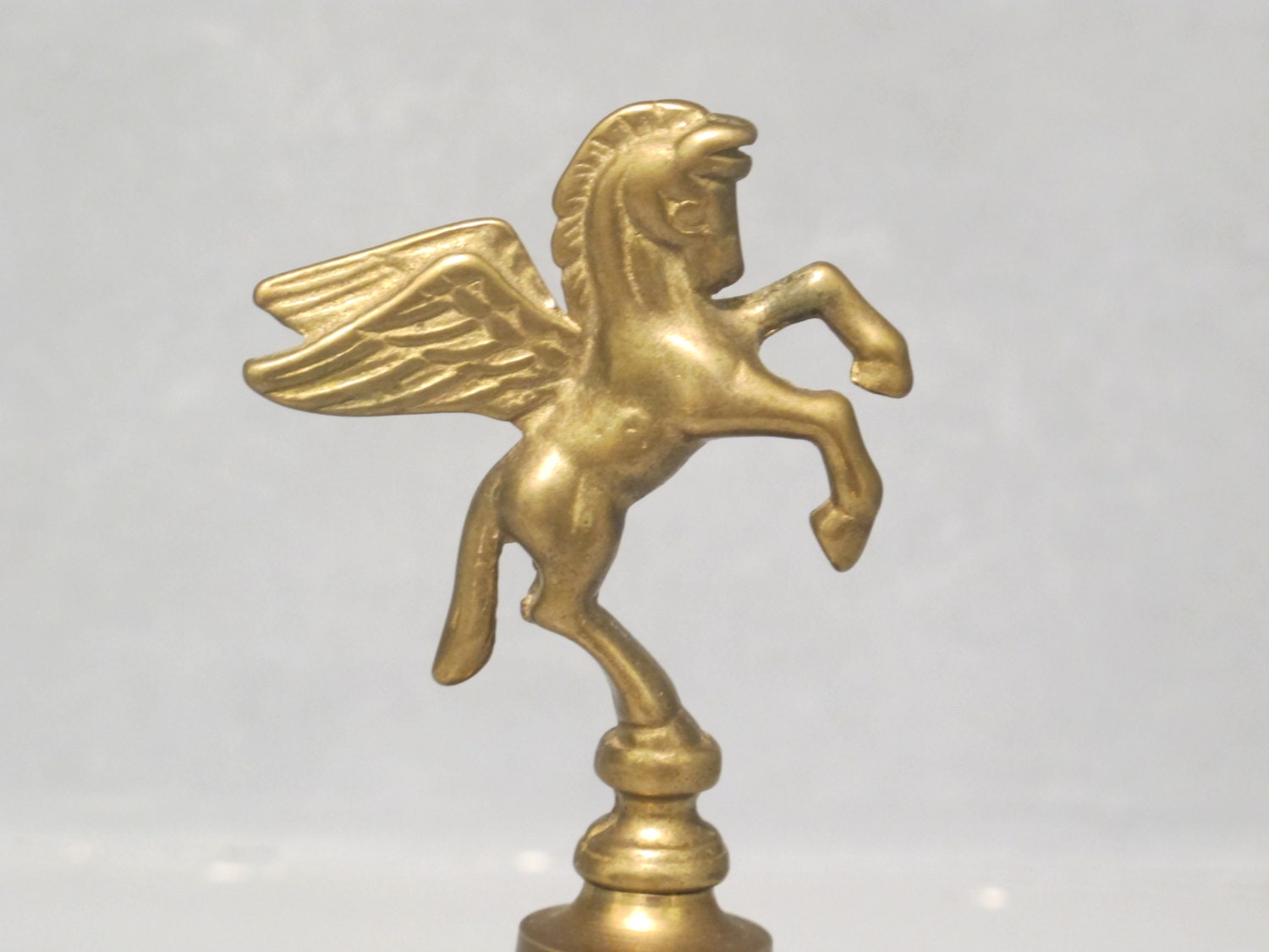 Vintage Brass Pegasus Bell / Mythical Horse with Wings, Golden Metal ...