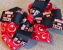Unique texas tech hair bow related items | Etsy