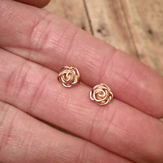 rose gold earrings free shipping roses flowers wedding gift