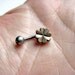 Four leaf clover belly button ring