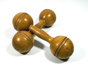 Unique wooden dumbbell related items | Etsy