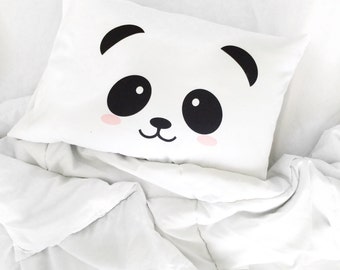 Smiling Face Pillow Case Toddler Pillow Toddler Bed by OSusannahs