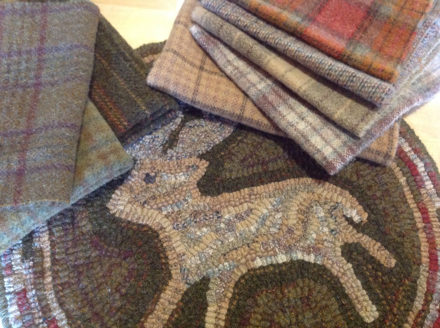 Rug Hooking KIT, Woodland Deer Chair Pad or Table Mat, J756, DIY Rug ...