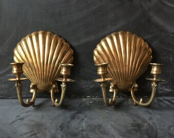 Shell wall sconce | Etsy