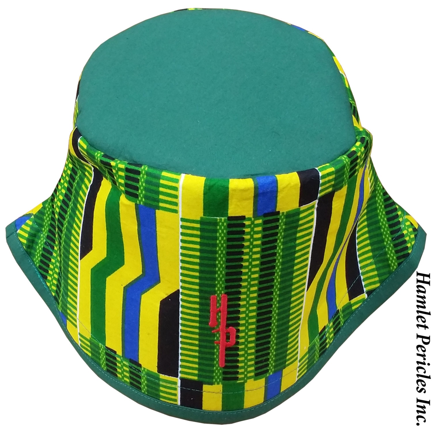 African Kente Green-top Bucket Hat Kente Hat African Hat
