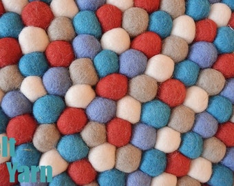 Quality Felt ball rugs Balls & Cat caves from Nepal. by feltnyarn