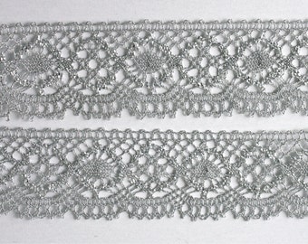 Metallic lace fabric | Etsy