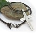 Large Rustic Cross Necklace Mens Cross Pendant by StormyRoad