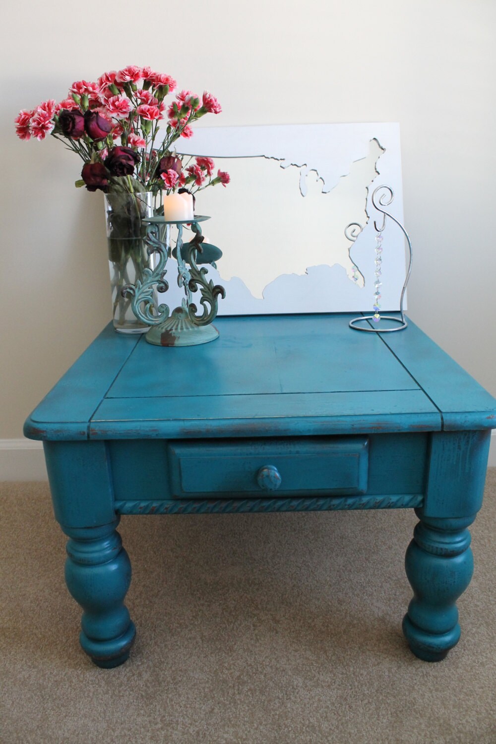 Distressed, Blue Table – Haute Juice