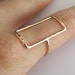 Rectangle Ring Open Rectangle Ring Long Modern Ring Simple