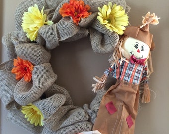 Scarecrow wreath | Etsy