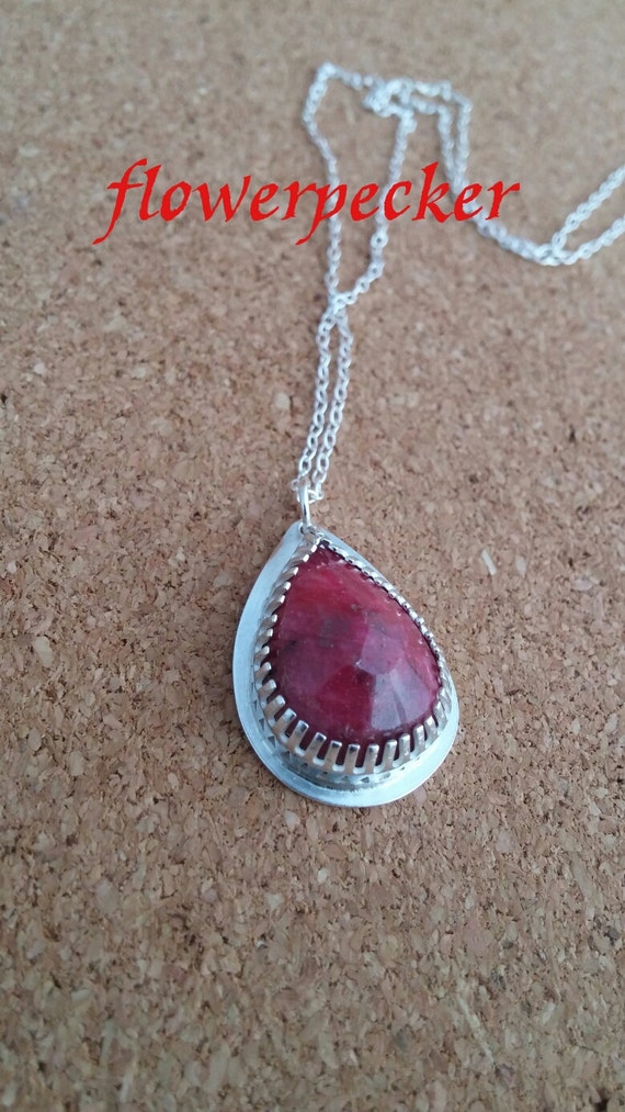 Ruby necklace July Birthstone Necklace Gemstone Jewelry