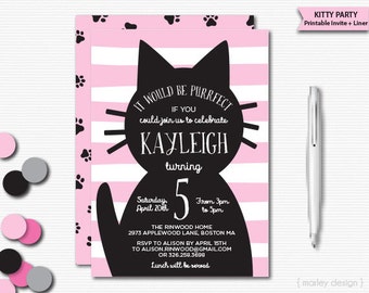 Cat invitation | Etsy