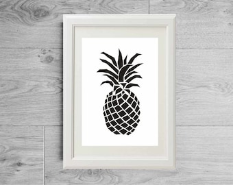 Pineapple poster | Etsy