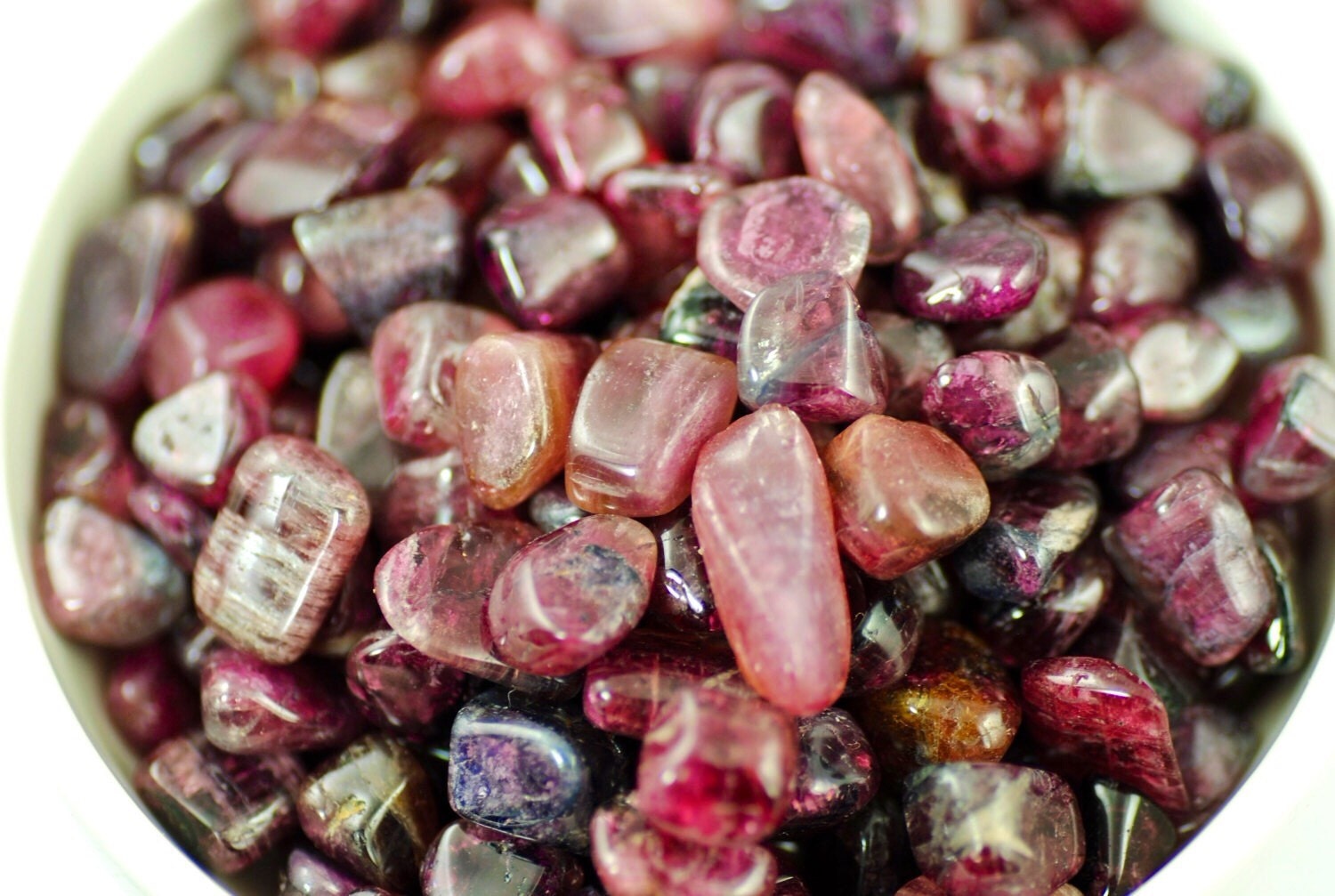Pink Tourmaline-Tumbled Pink Tourmaline-AA Grade Pink