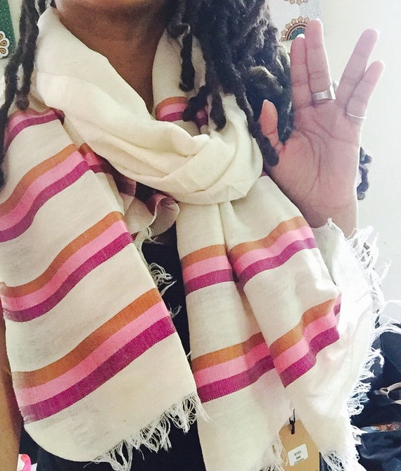 Items similar to Multicolored Ethiopian scarf/head wrap on Etsy