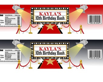 Movie night labels | Etsy