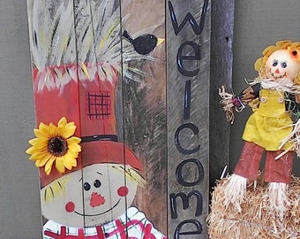 Unique wood scarecrow related items | Etsy