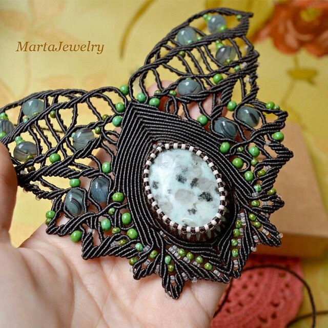 Unique handmade Macrame and crochet jewelry by MartaJewelry