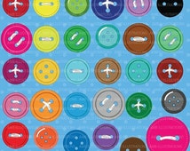 Popular items for button clipart on Etsy