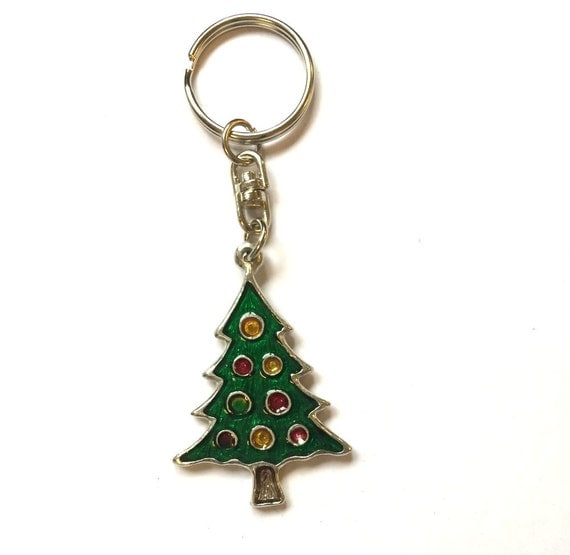 Christmas Tree Key-ring keychain English Pewter Handmade