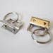 100 sets 25mm 1 inch Silver Webbing end clip key fob